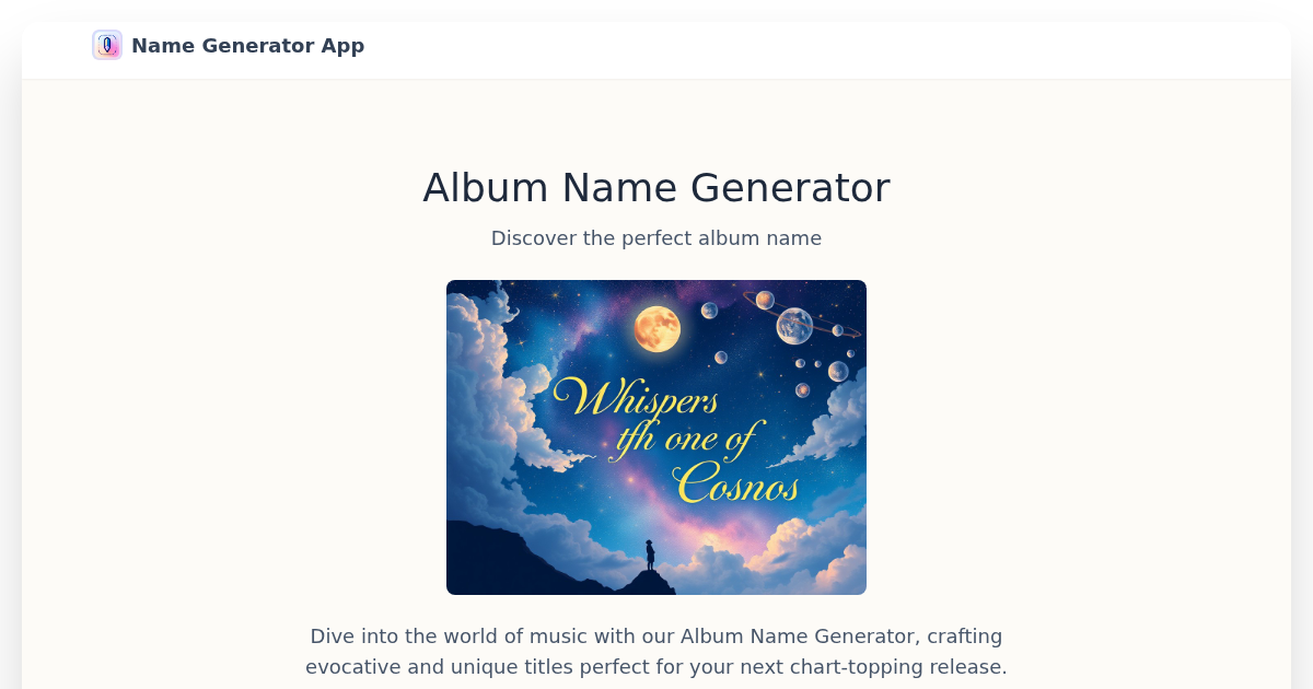 Album name generator