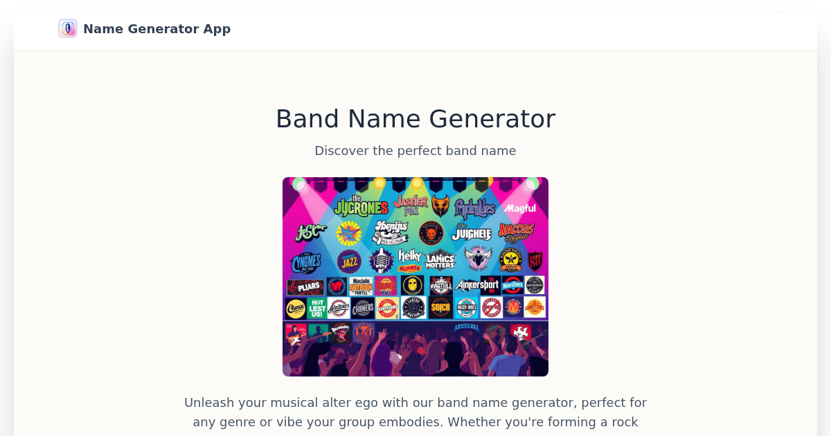 Band name generator
