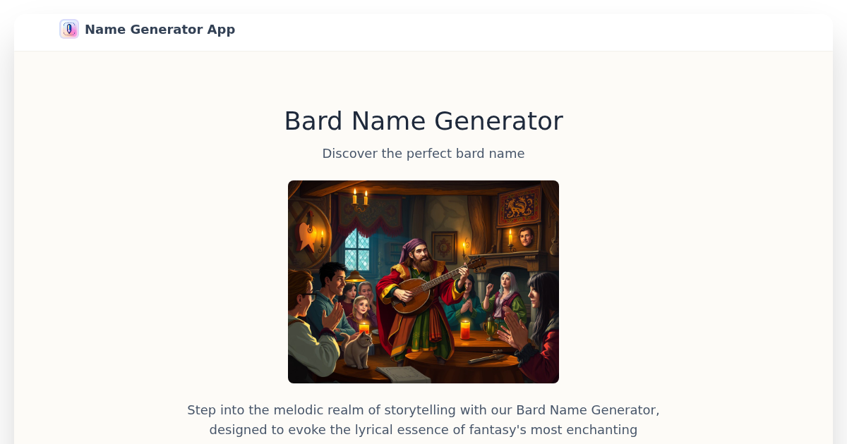 Bard name generator