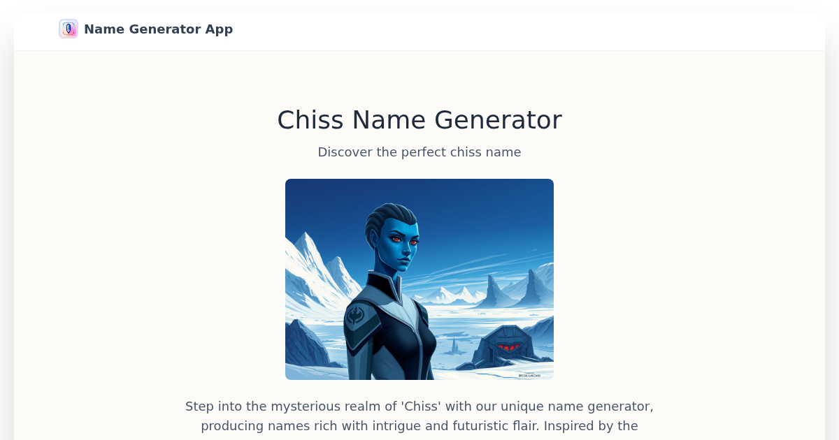 Chiss name generator