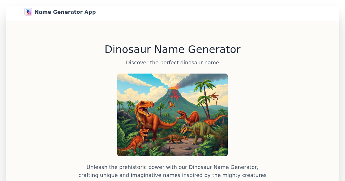 Dinosaur name generator