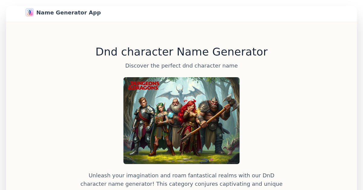 Dnd character name generator