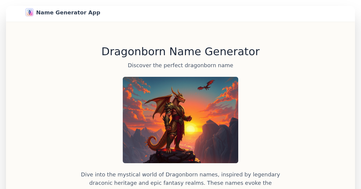 Dragonborn name generator