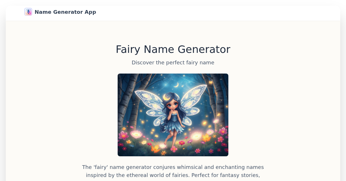 Fairy name generator