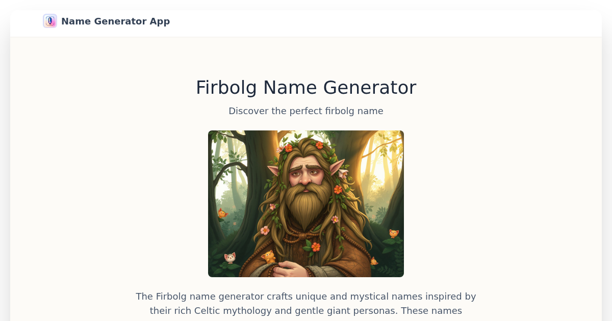 Firbolg name generator