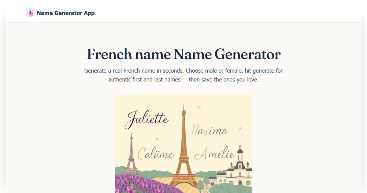 French name name generator