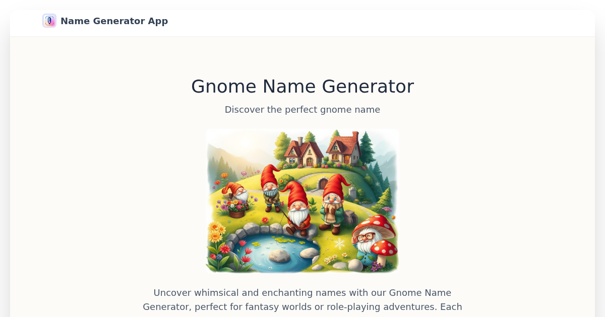 Gnome name generator