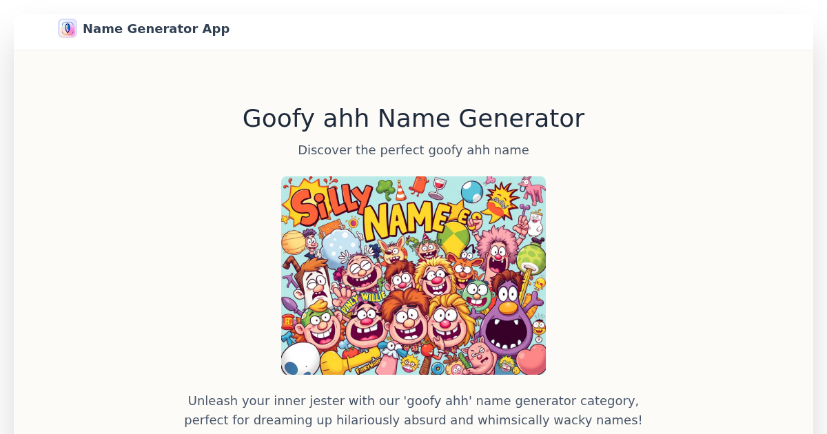 Goofy ahh name generator