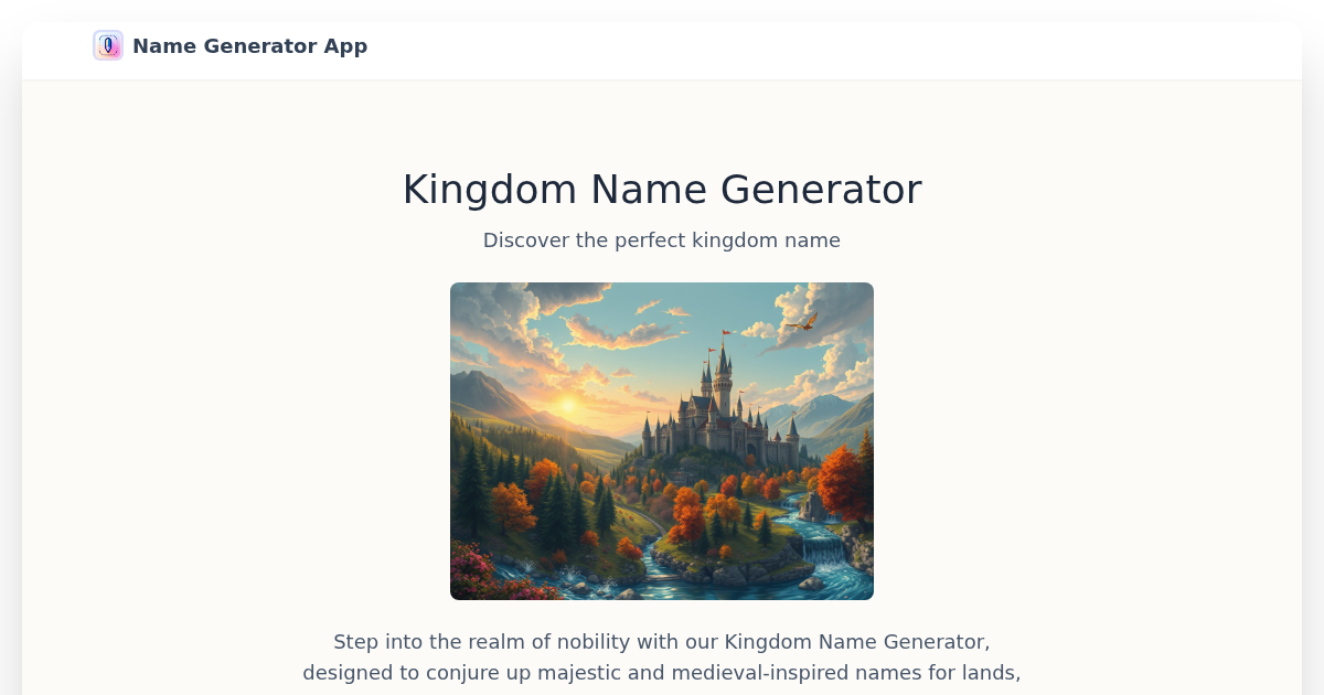 Kingdom name generator