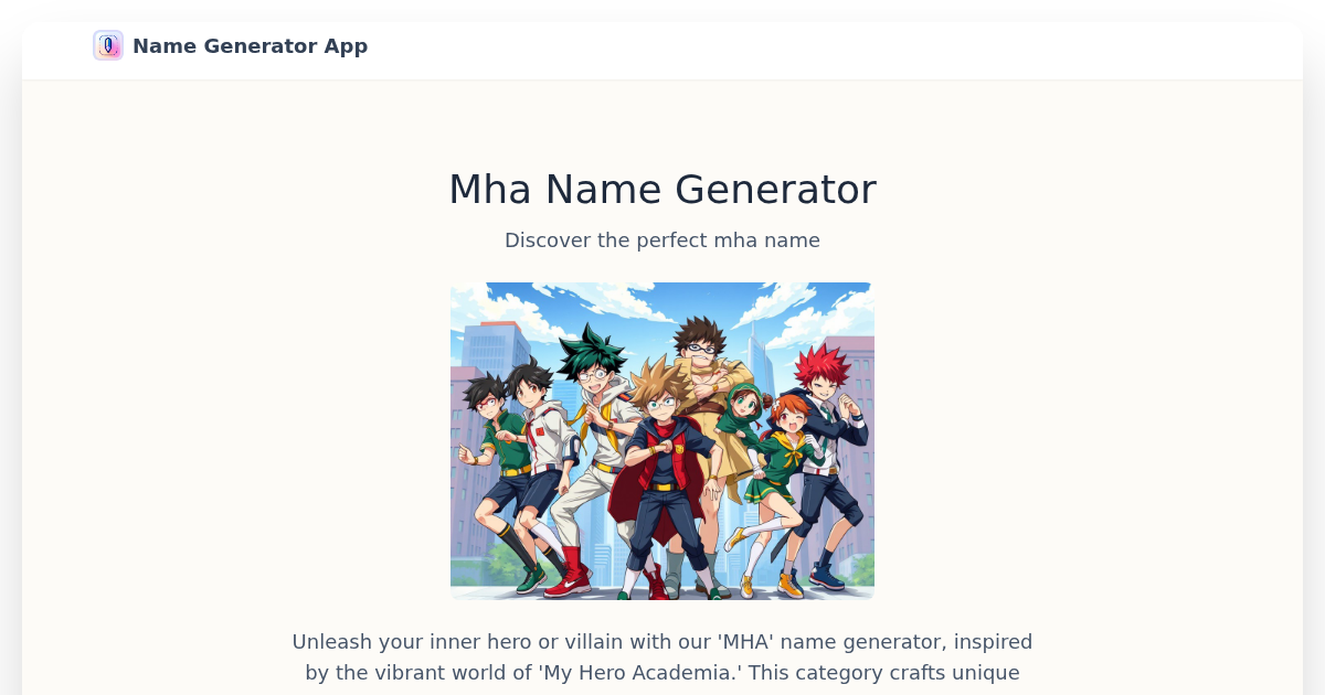 Mha name generator