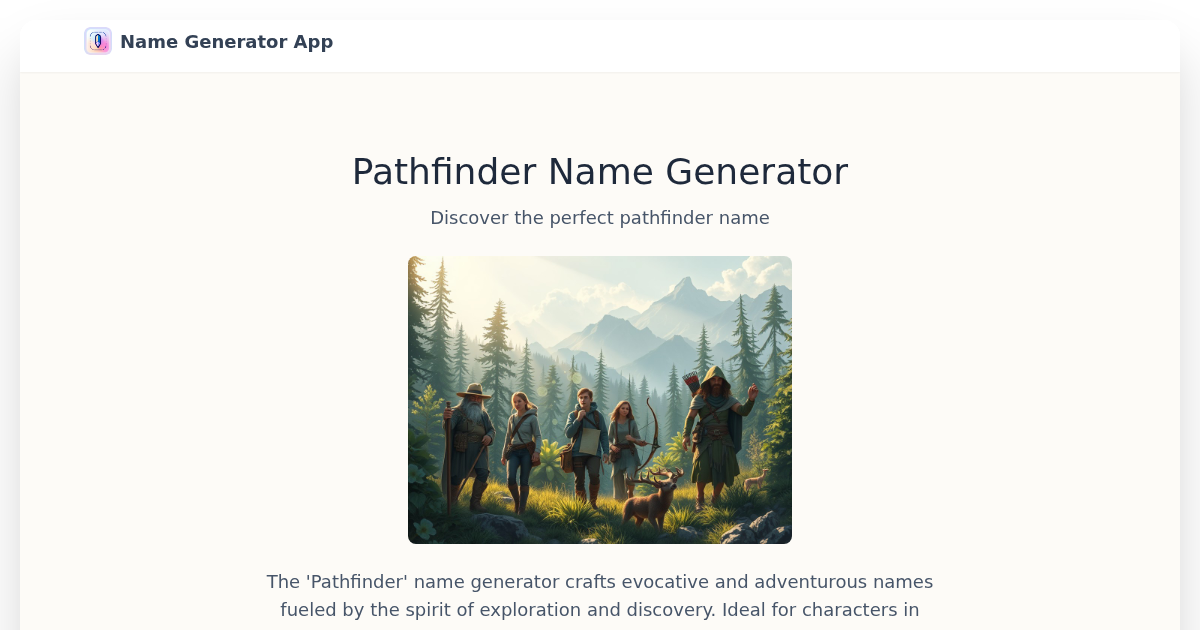 Pathfinder name generator