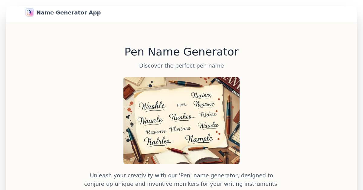 Pen name generator