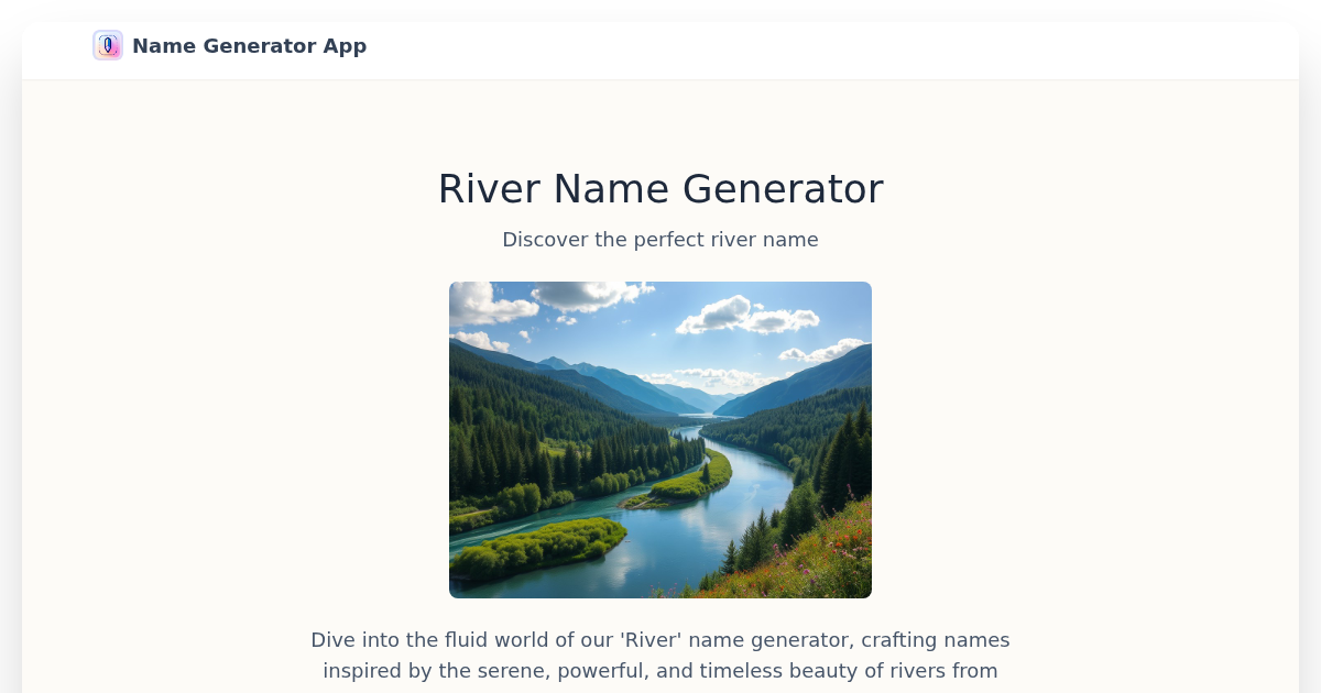 River name generator