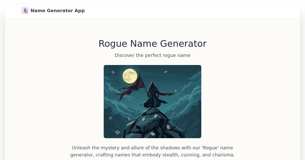 Rogue name generator