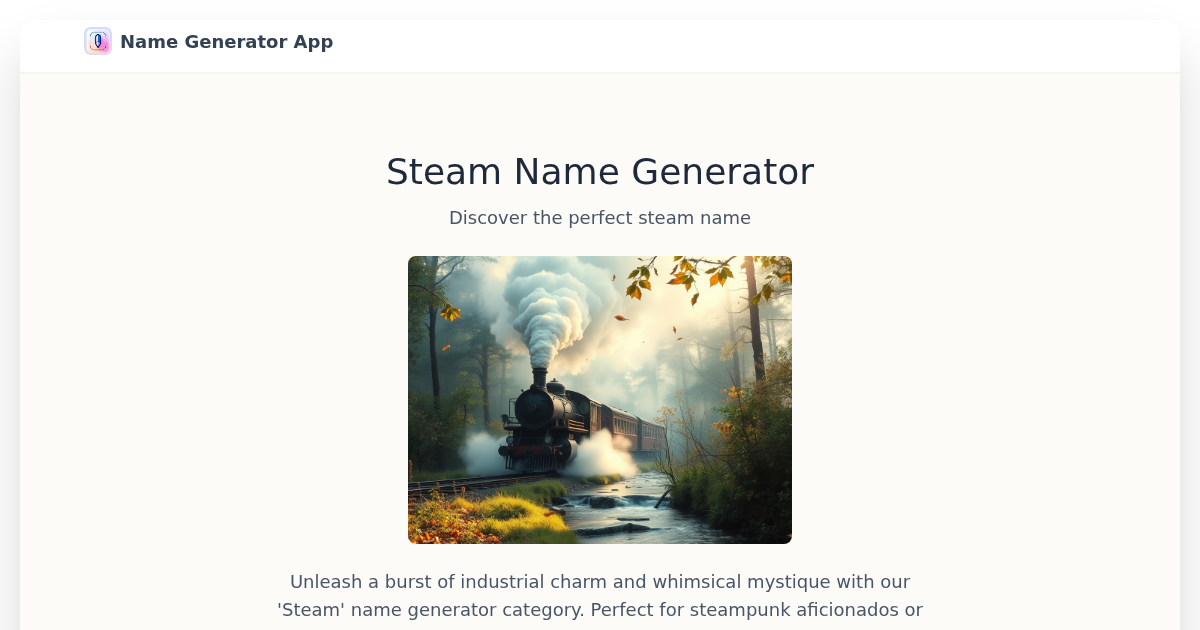 Steam name generator